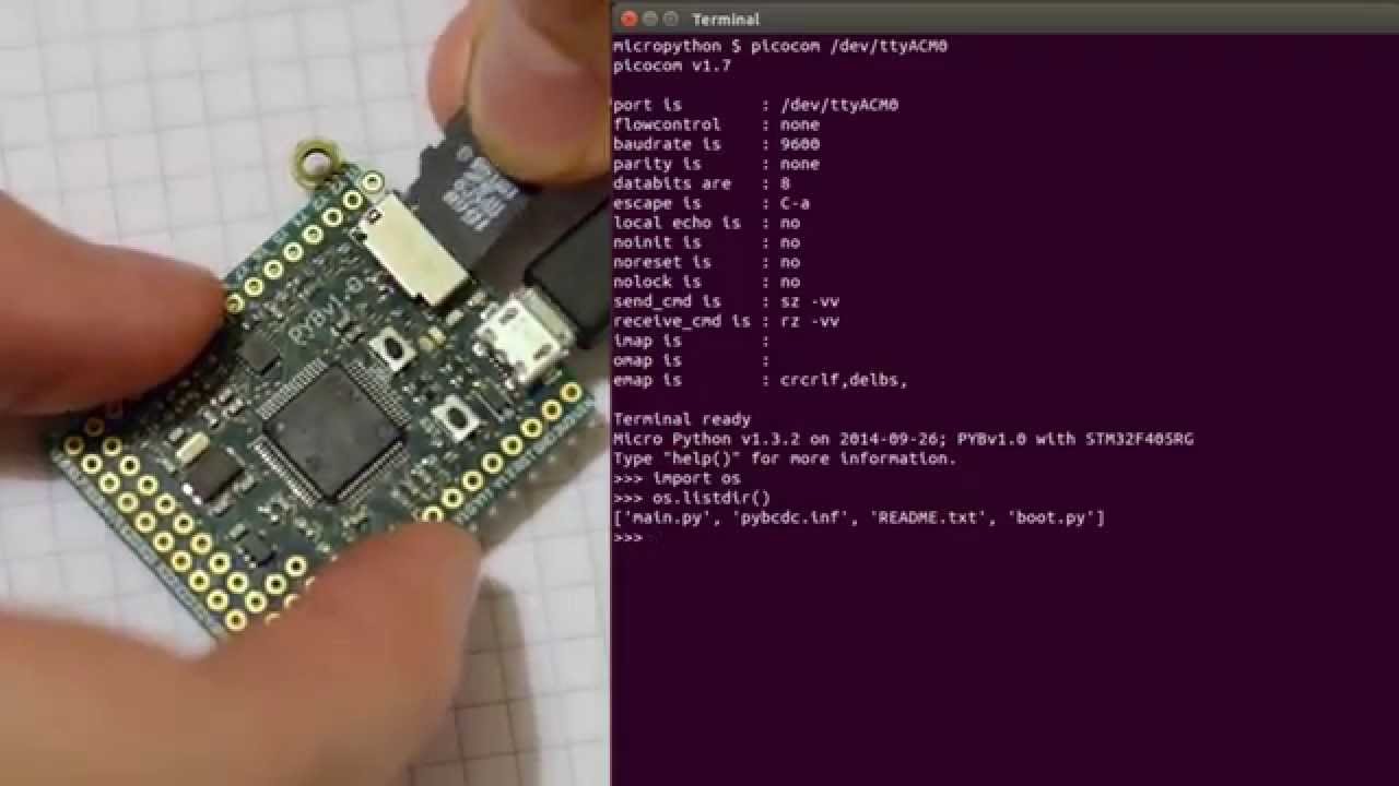 Micro Python pyboard overview