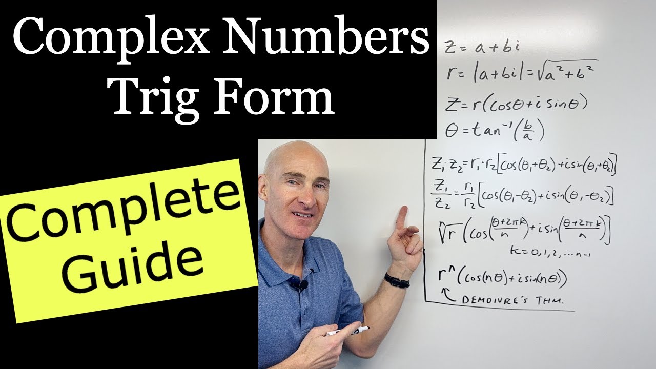 Complex Numbers in Trigonometric Form Complete Guide (DeMoivre's Thm., Roots, Multiplying, Dividing)