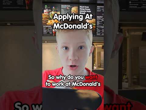 Applying For A Job At McDonald’s 🍔🍟🥤