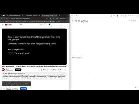 Save YouTube video to Logseq