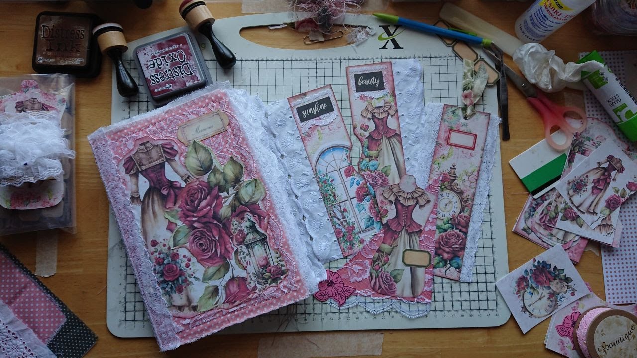 Red Rose Journal Making Series - Part 5 - Let's Create Some Ephemera