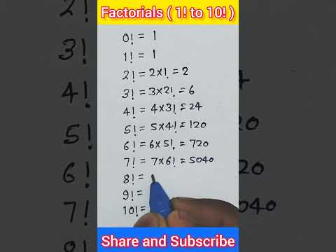 🔥Factorials 1! to10! 😨😱 #maths #trending #viral #mathematics #mathtricks #shorts #youtubeshorts