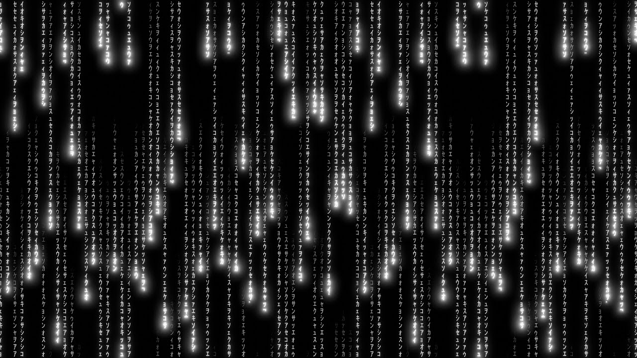 The Matrix Code Rain ( White )