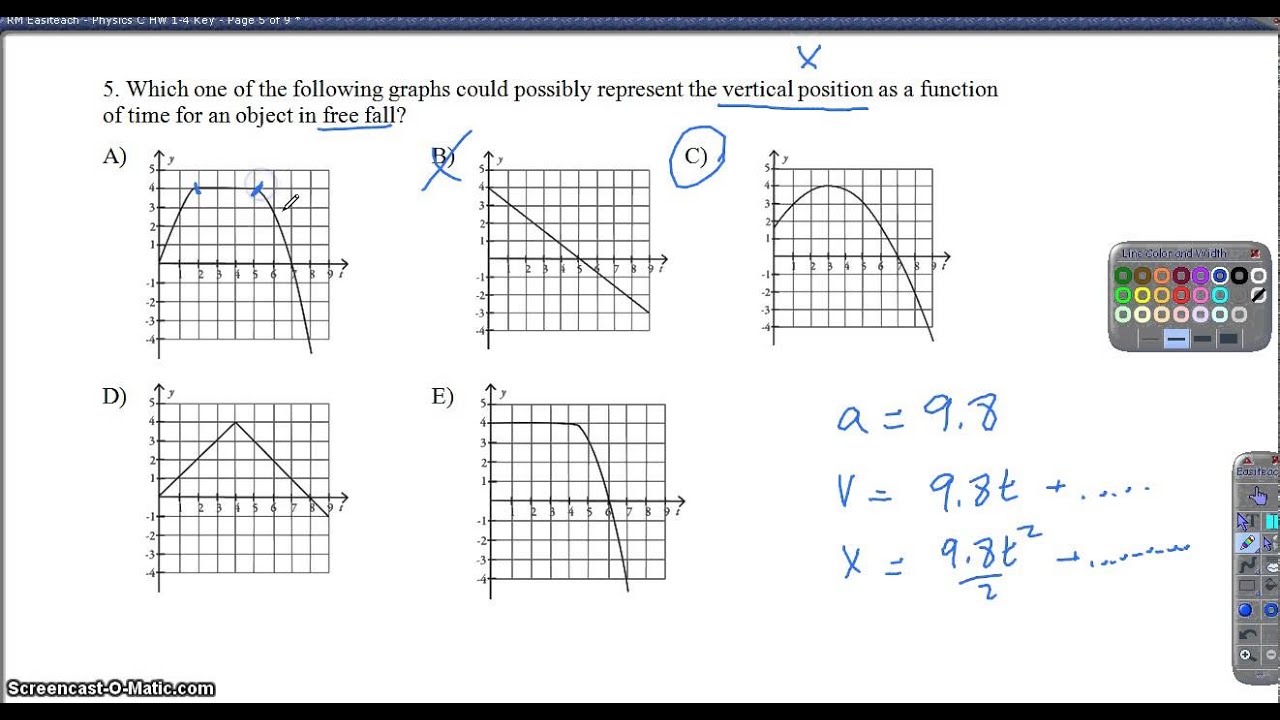 Physics C HW 1-4: Part 1 (Questions 1-8)