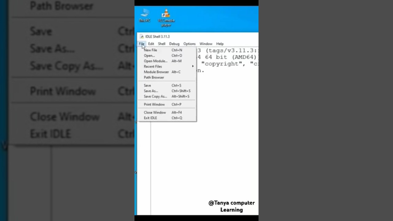 how to create and run python script using python IDLE #shorts #firstpythonprogramm #code #trending