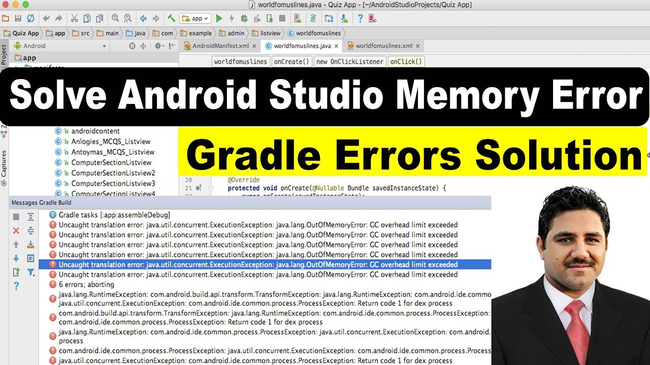 Android Studio Error Solve | Uncaught translation error: java.util.concurrent.ExecutionException