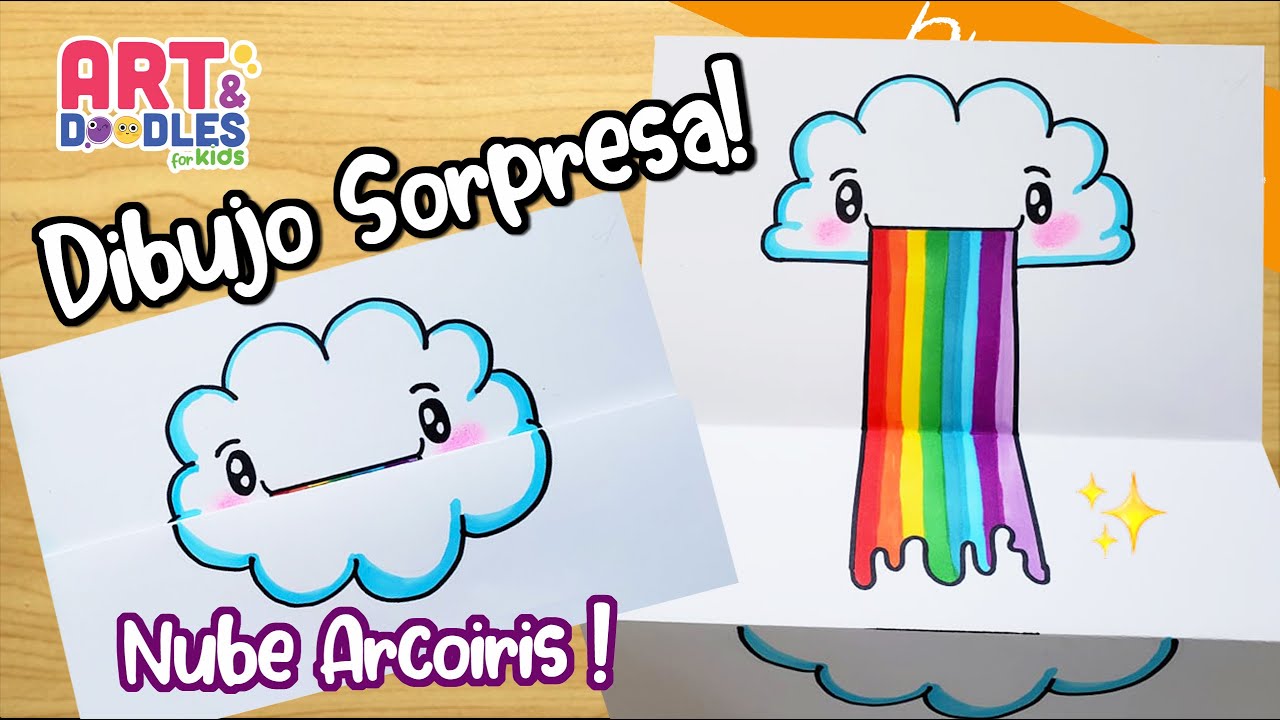 Como dibujar una NUBE ARCOIRIS