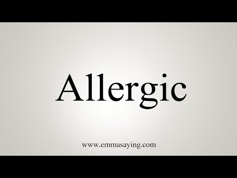 How To Say Allergic