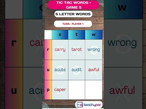 Tic Tac Toe with 5 Letter Words | Game 5