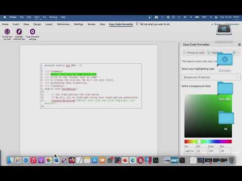 Easy Code Formatter MAC OS add-in/add-on/plugin WORD