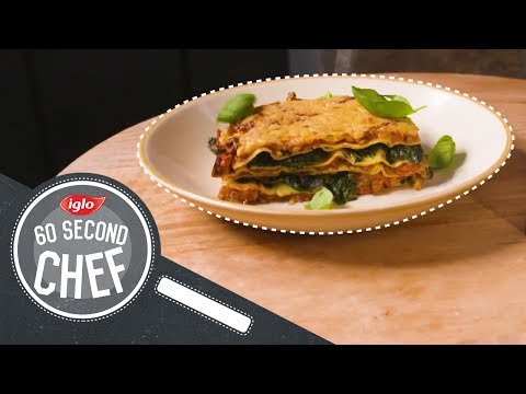 Lasagne met Iglo bladspinazie en gehakt – 60 Second Chef #1