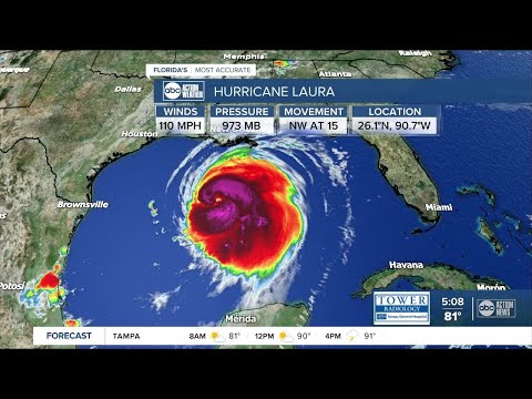 Laura 'rapidly strengthening' to Category 4 hurricane, winds up to 110 mph, NHC says