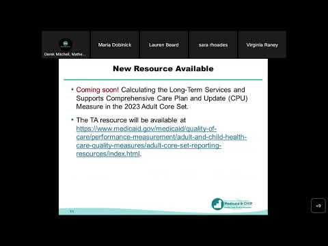 Technical Assistance Webinar to Support State Reporting of Child, Adult, Health Core Set FFY 2023