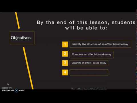 Effect-Based Essay Tutorial- ENGL 201