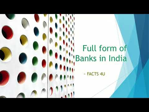 Full Form of Banks in India