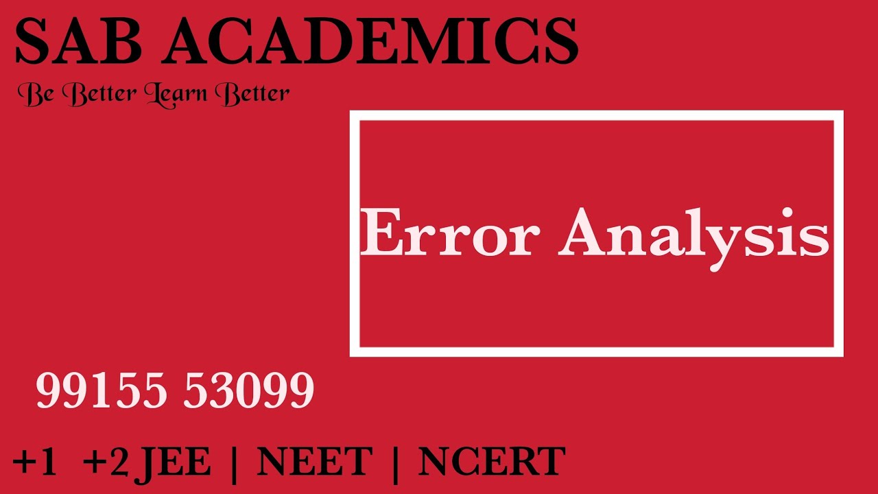+1 Error Analysis V 03
