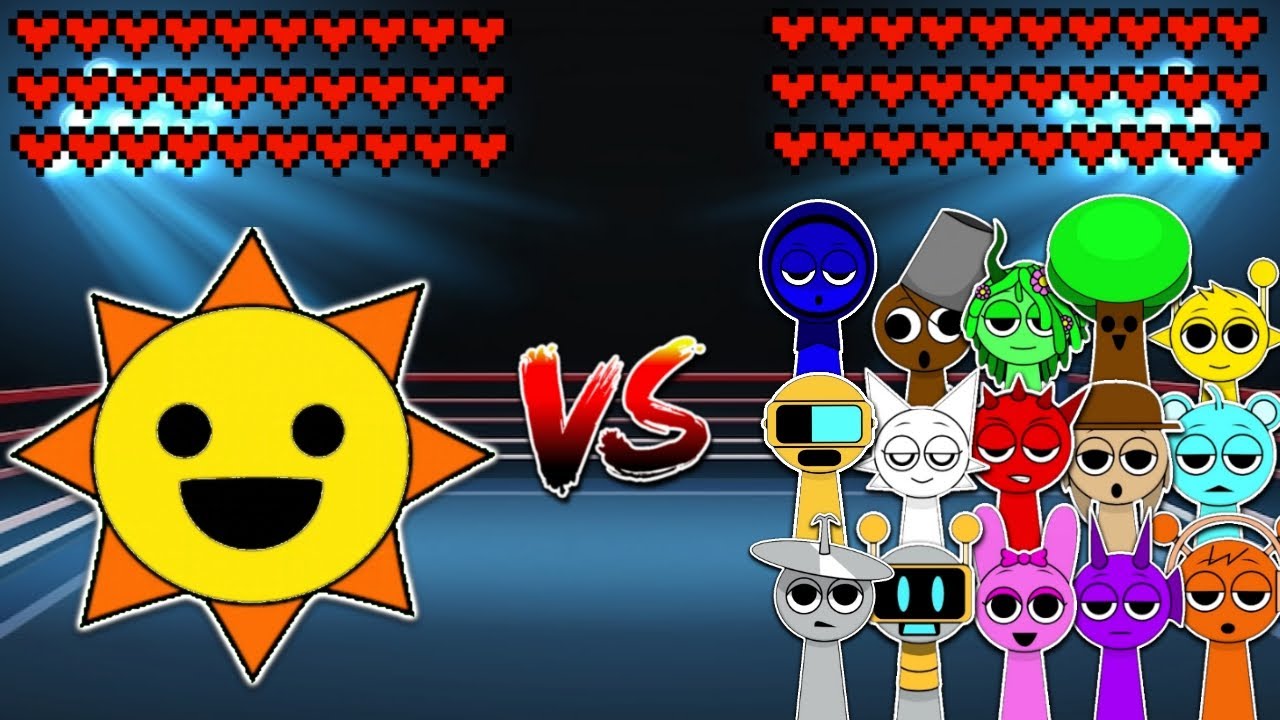 Mr. Sun vs All Sprunki Characters! Meme battle