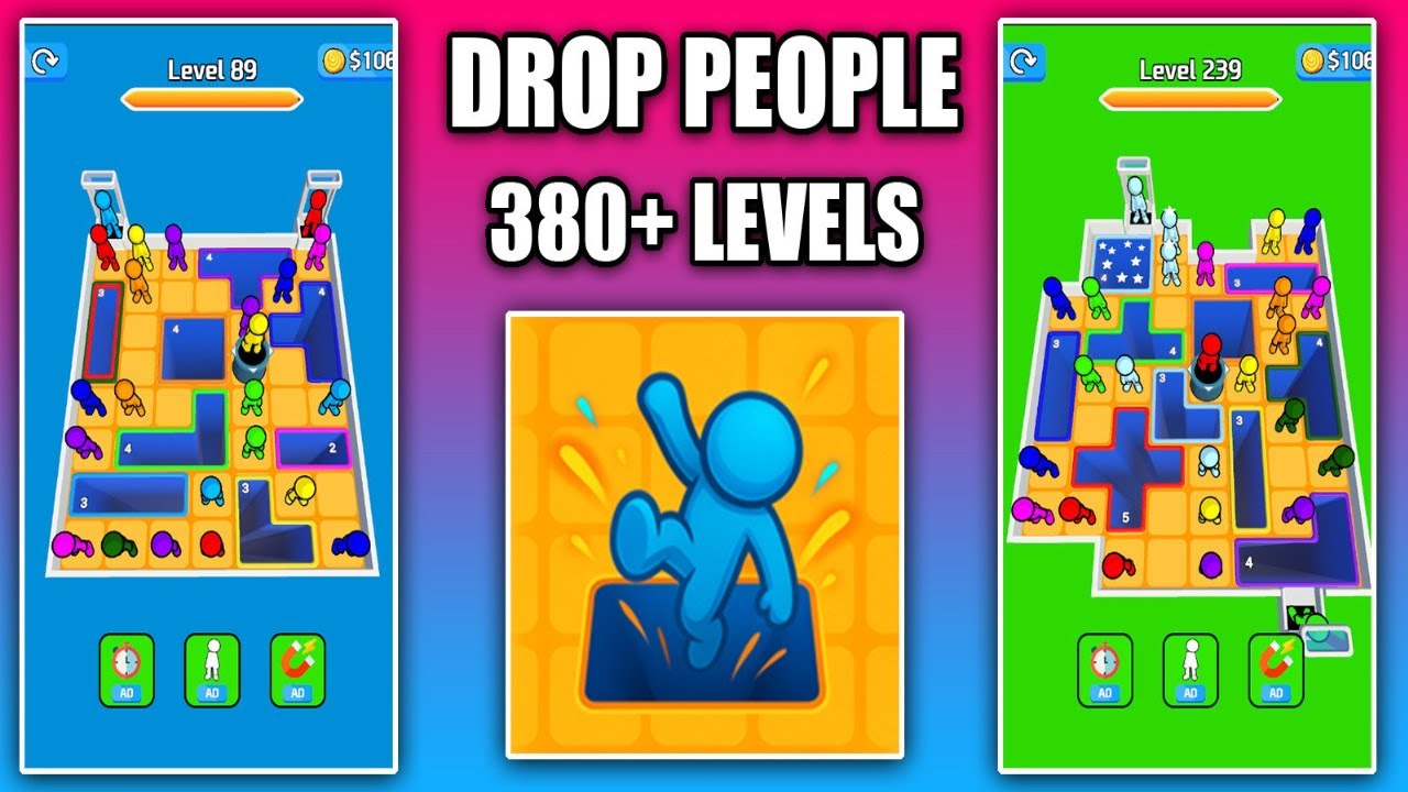 Drop People 3D Unity Puzzle Game Source Code | Unity Sliding Puzzle Game | Unity Source Code