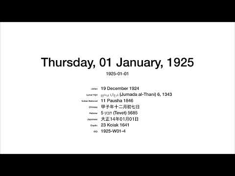 What happened on 1925-1-1