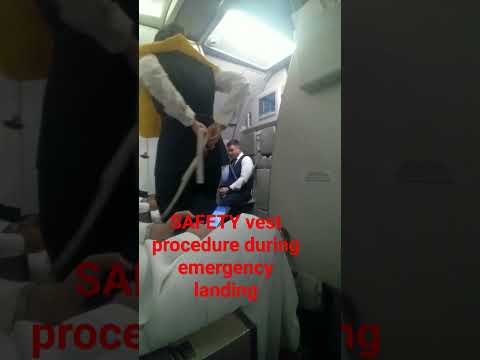 ASMR SOUND ,Safety Vest Procedure during emergency landing #safetyfirst #flights #shorts #asmr