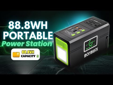 88.8Wh Portable Power Station Unboxing & Demo | Mormluck Solar Generator Review