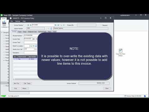 Creating Invoices in Purchase Orders