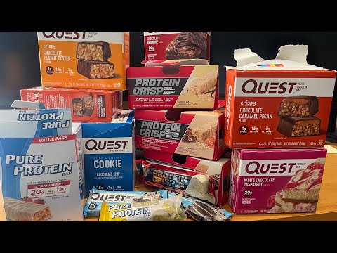 Protein bar review & taste test: Quest, Protein Crisp, Pure Protein #keto #lowcard #carnivore