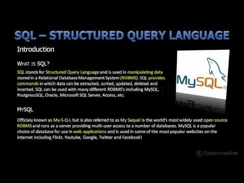 01 - Structured Query Language using MySQL