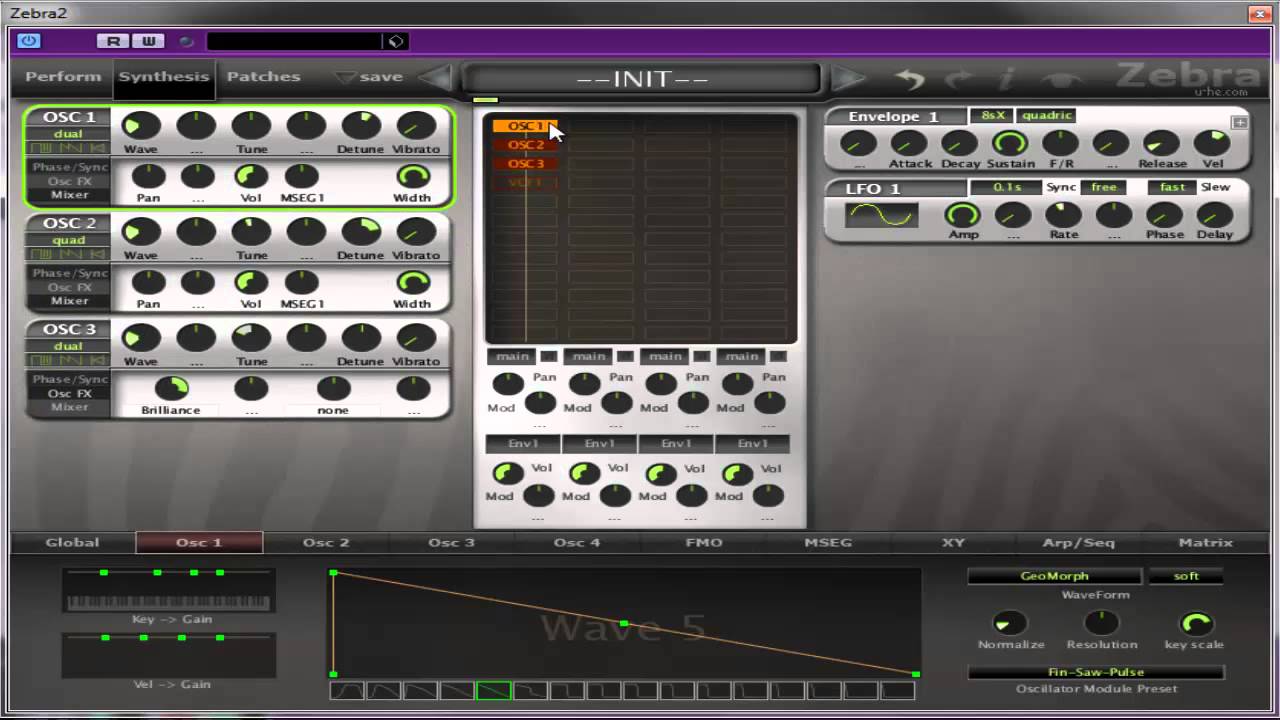 Zebra 2 - 3 Oscillator Sound - How To Tutorial