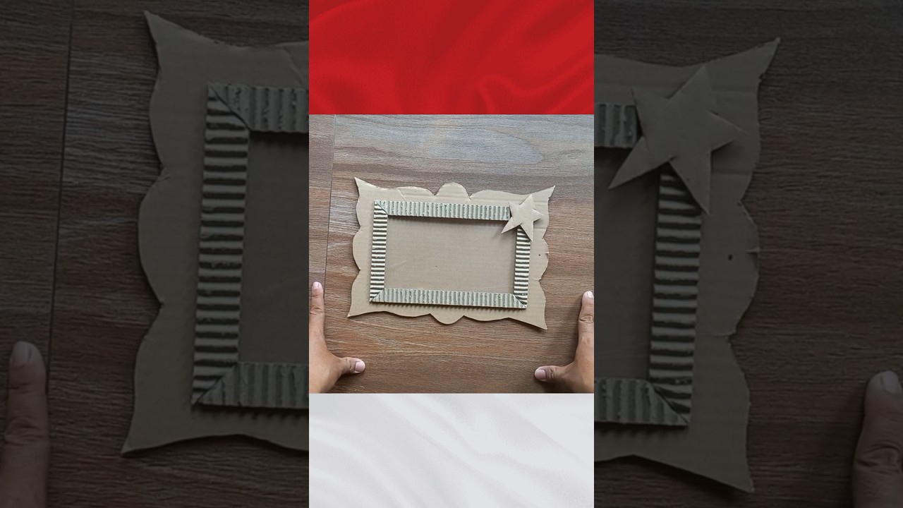 CARA MEMBUAT BINGKAI FOTO DARI KARDUS #bingkaifoto #diy #tutorial