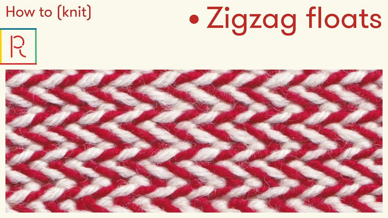 How to knit zigzag floats in stranded colourwork