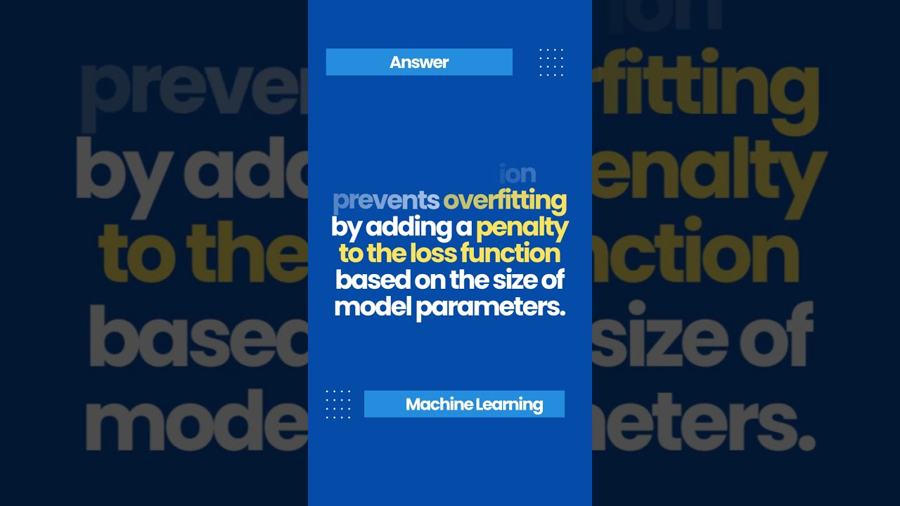 Why is regularization used in machine learning?  #machinelearning #datascience #aiexplained #shorts