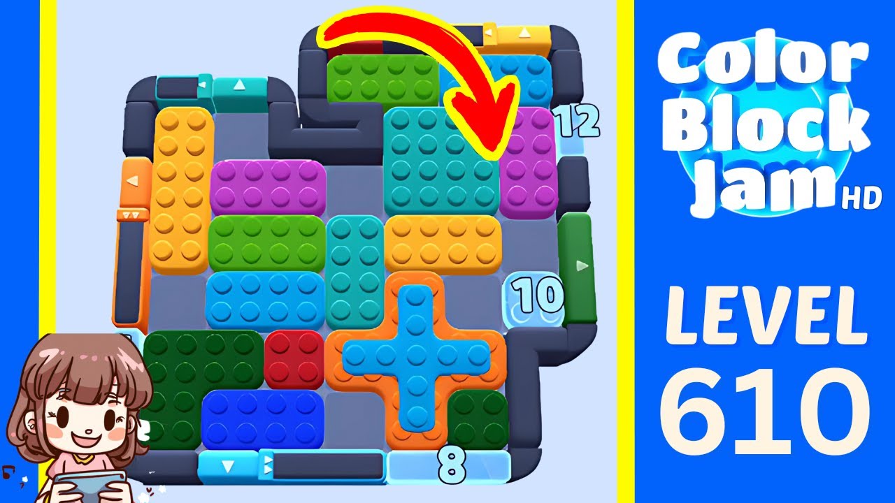 Guía del Nivel 610 - Solución de Color Block Jam