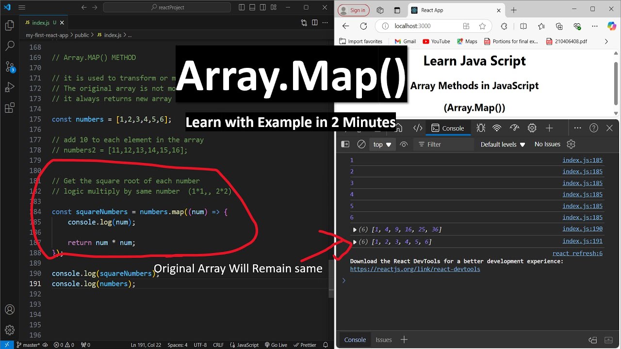 Map Array Method in JavaScript | How to Use the Map() Function | JavaScript Array Methods Tutorial