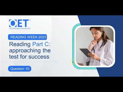 OET Reading Sample Test 5 - (Part C) Q10