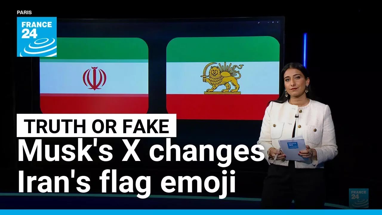 X replaces Iran's flag emoji to historic Lion and Sun flag in support of protests • FRANCE 24