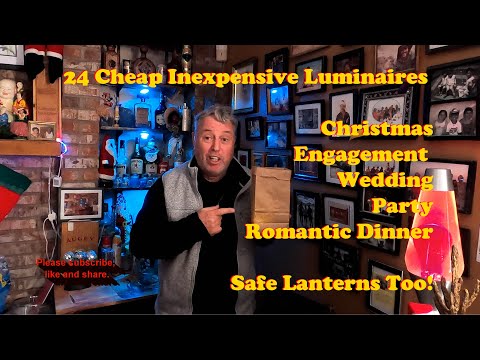 24 Cheap Inexpensive Luminaries, Christmas Weddings Party Romantic Safe Lanterns