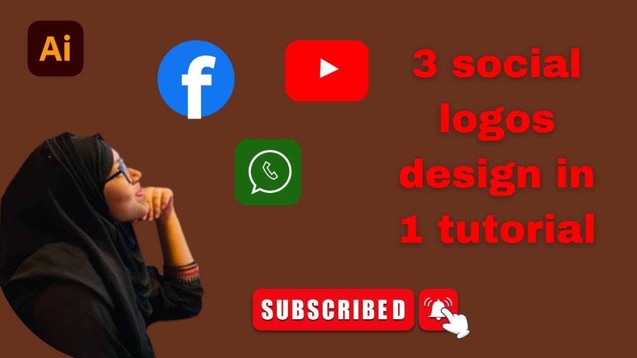 Create Social Media Icons, Logos on Adobe Illustrator | #adobeillustrator #graphicdesign #logodesign