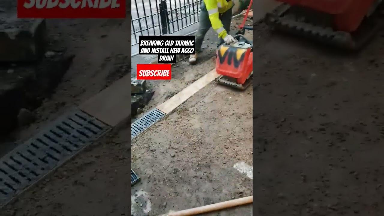 BREAKING OLD TARMAC AND INSTALL NEW ACCO DRAIN