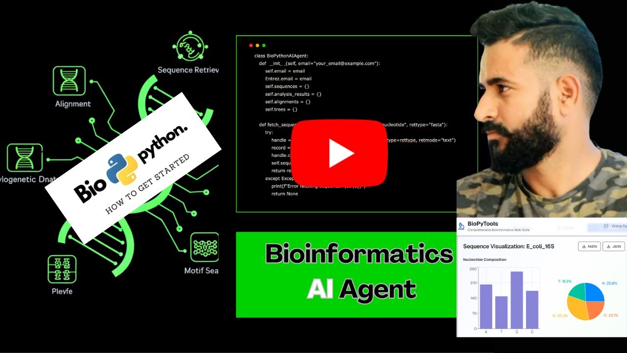 Build a BioPython AI Agent | DNA, RNA & Protein Sequence Analysis with Python