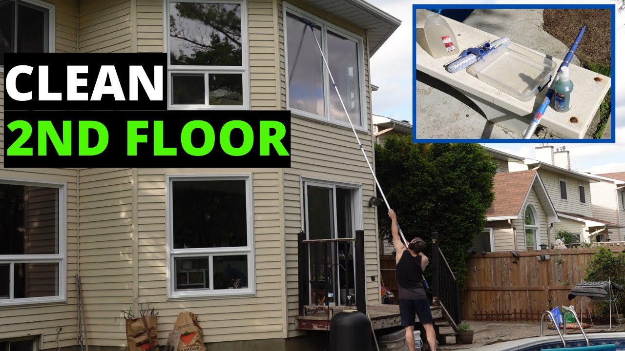 Cleaning Second Floor Windows