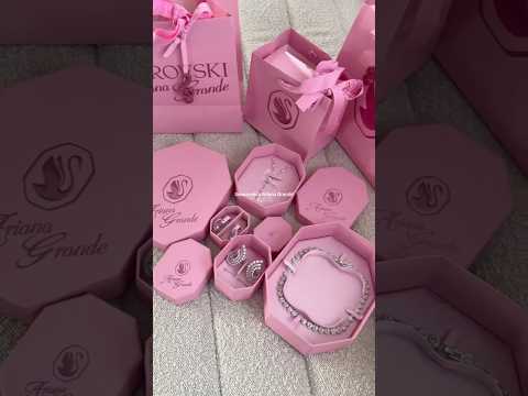 Swarovski x Ariana Grande collection 🩷✨ #jewelry #arianagrande #swarovski #unboxing