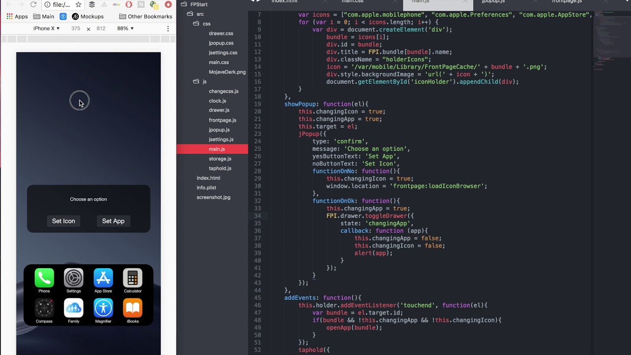 Coding FrontPage theme with new libraries.