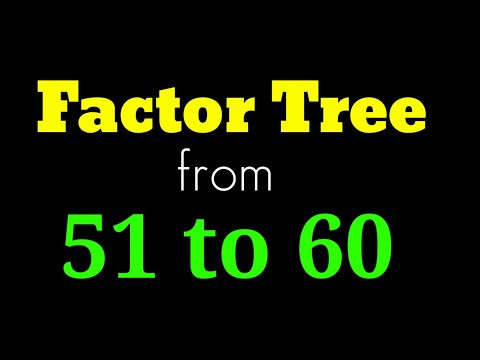 Prime Factor Tree From 51 to 60