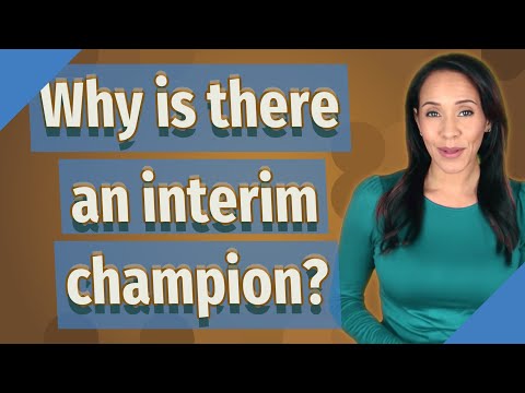 Why is there an interim champion?