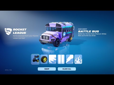 How To Get Battle Bus Car Body NOW FREE Fortnite (Unlocked Battle Bus Rocket League)