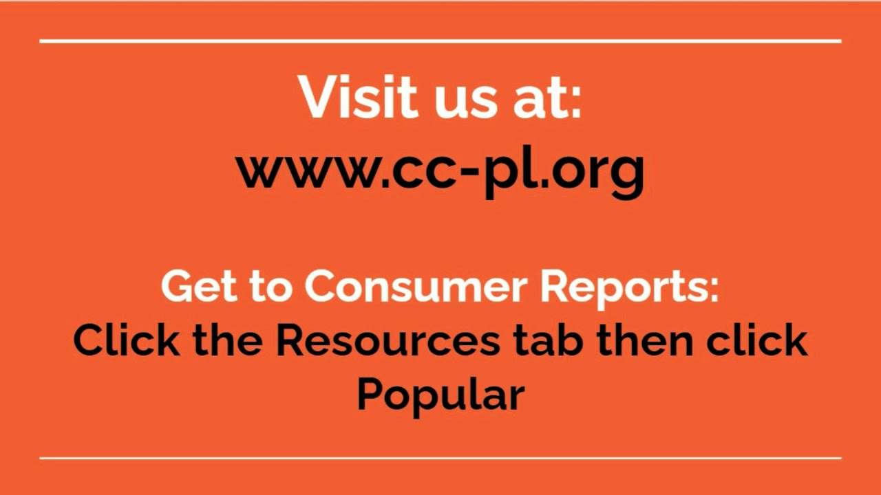 Tech Tutorial: Consumer Reports