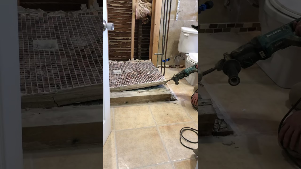We remove a horrible tile shower, that the last “contractor” screwed up!
