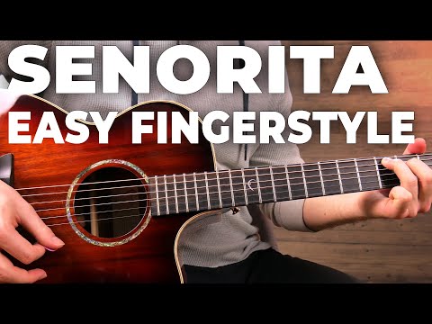 Senorita Fingerstyle Guitar TUTORIAL/LESSON - (Shawn Mendes, Camila Cabello)