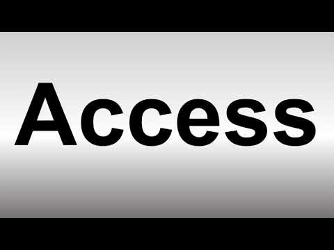 How to Pronounce Access